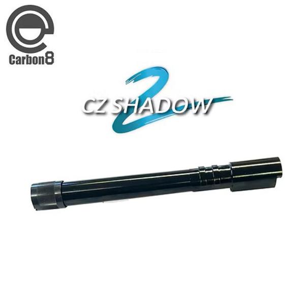 ※こちらの商品はラッピング不可となっております。Carbon8 カーボネイト SHADOW-2専用 サイレンサー対応アウターバレル 14ｍｍ逆ネジ カーボネートサイレンサー対応アウターバレル（先端保護キャップ付き）CZ SHADOW-2に無...