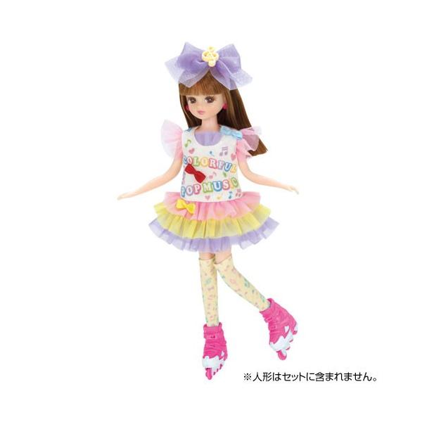 カラフルなワンピースとハイソックスに、インラインスケートとカチューシャがついた元気いっぱいなドレスセット！セット内容：ワンピース、ソックス、カチューシャ、インラインスケート※人形はセットに含まれません。メーカー：タカラトミー発売日：2018...