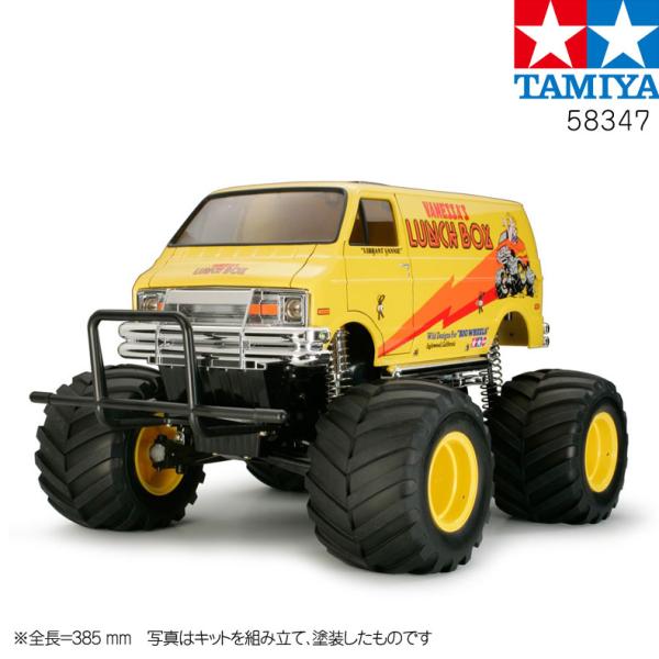 TAMIYA タミヤ ラジオコントロール1/12RC ランチボックス No:58347【 基本スペック 】サイズ：全長/385mm、全幅/290mm、全高/225mm車体重量：1560gモーター：540タイプ駆動方式：後輪2輪駆動C.V.A...
