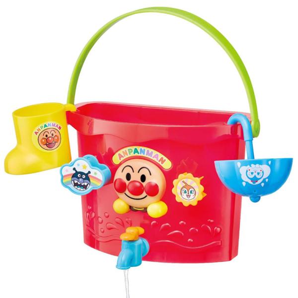お風呂でもお外でも使える遊びのつまったバケツです。 本体をバケツとして使うこともできます。 バケツ遊び、傘シャワー遊び、長靴コップ遊び、水車遊び、曇シャワー遊び、じゃぐち遊びと6種類の遊びが楽しめます。 【セット内容】 バケツ本体、シャワー...