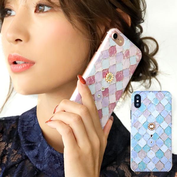 ■対応機種：Xperia エクスペリア Ace III SOG08【キーワード】おしゃれ オリジナル 人気 おすすめ かっこいい かわいい 可愛い レディース 女性用 スマホ カバー ハードケース クリアケース クリスタル ダマスク模様 ダ...