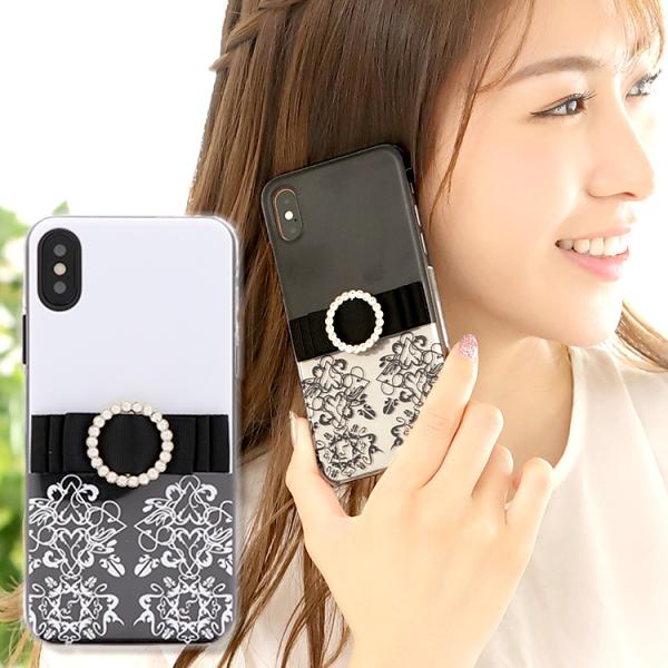 ■対応機種：Xperia エクスペリア Ace III SOG08【キーワード】おしゃれ オリジナル 人気 おすすめ かっこいい かわいい 可愛い レディース 女性用 スマホ カバー ハードケース クリアケース 花柄 リボン ブラック ホワ...