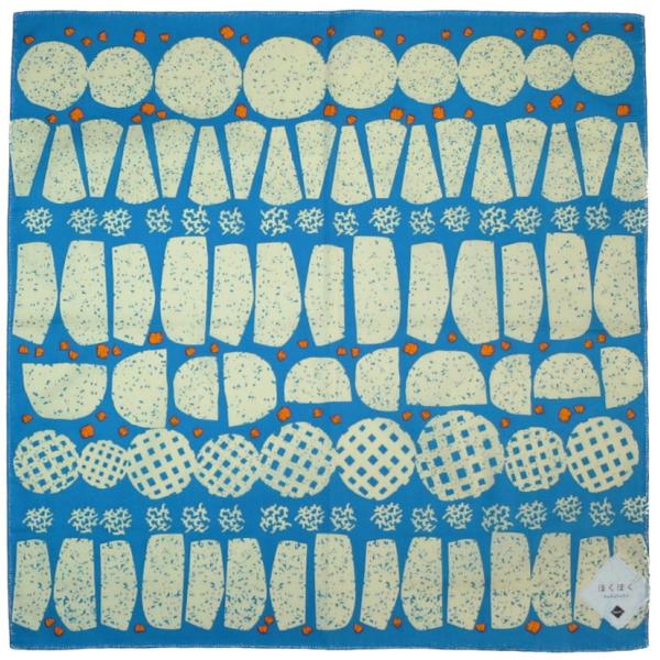 日本製：グラフィカ素材：綿100％サイズ：約54cm(四方ミシン）注染：注染（ちゅうせん）とは、特殊な糊で防染し重ね上げた生地の上から染料注ぎ、模様部分を染め上げる伝統的な型染めの一種です。伝統的な技術に基いて、手ぬぐい、浴衣、ふきん等が生...