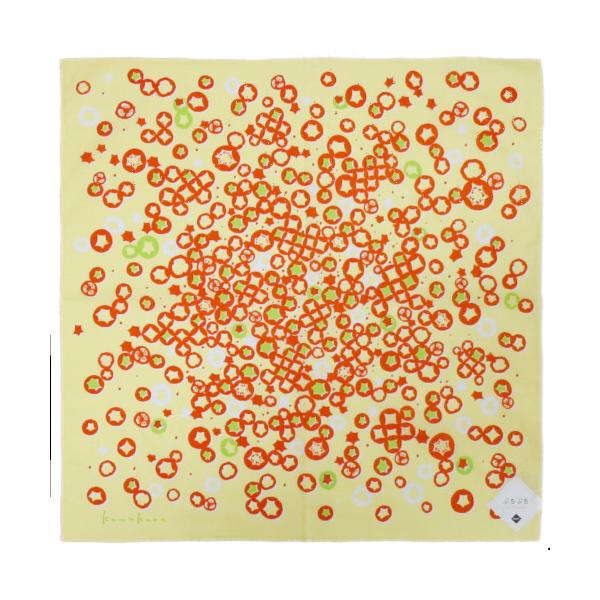 日本製：グラフィカ素材：綿100％サイズ：約54cm(四方ミシン）注染：注染（ちゅうせん）とは、特殊な糊で防染し重ね上げた生地の上から染料注ぎ、模様部分を染め上げる伝統的な型染めの一種です。伝統的な技術に基いて、手ぬぐい、浴衣、ふきん等が生...