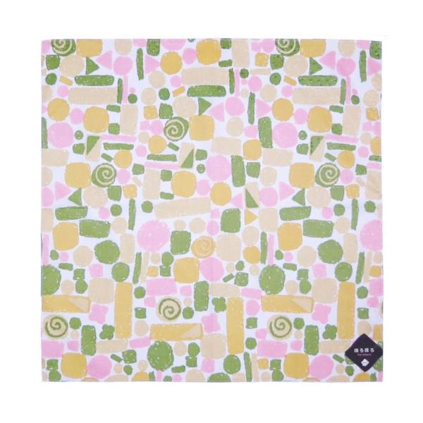 日本製：グラフィカ素材：綿100％サイズ：約54cm(四方ミシン）注染：注染（ちゅうせん）とは、特殊な糊で防染し重ね上げた生地の上から染料注ぎ、模様部分を染め上げる伝統的な型染めの一種です。伝統的な技術に基いて、手ぬぐい、浴衣、ふきん等が生...