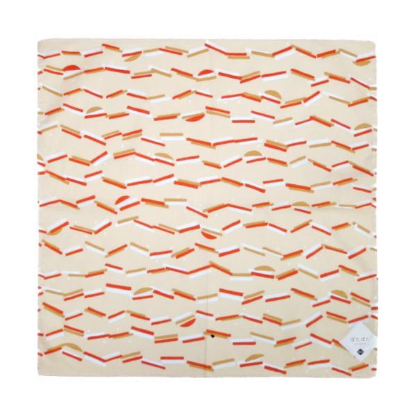 日本製：グラフィカ素材：綿100％サイズ：約54cm(四方ミシン）注染：注染（ちゅうせん）とは、特殊な糊で防染し重ね上げた生地の上から染料注ぎ、模様部分を染め上げる伝統的な型染めの一種です。伝統的な技術に基いて、手ぬぐい、浴衣、ふきん等が生...