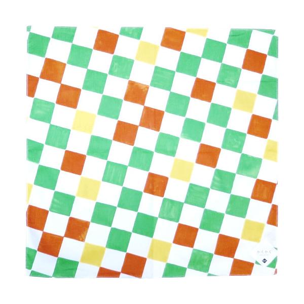 日本製：グラフィカ素材：綿100％サイズ：約54cm(四方ミシン）注染：注染（ちゅうせん）とは、特殊な糊で防染し重ね上げた生地の上から染料注ぎ、模様部分を染め上げる伝統的な型染めの一種です。伝統的な技術に基いて、手ぬぐい、浴衣、ふきん等が生...