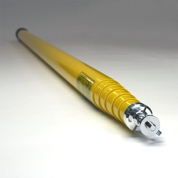 支持棒がモデルチェンジしました。特支持棒　6段式　長さ：約6.5m（収縮時：約1.28m）　重量：1.4kg　素材：グラスファイバー　収納袋付