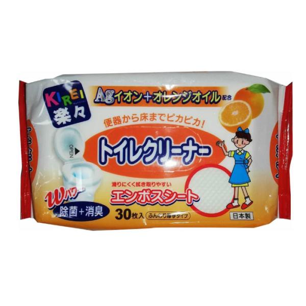 「KIREI楽々 Agオレンジ除菌トイレクリーナー」は、銀イオン（Ag）の除菌パワーで気になるトイレの雑菌をしっかり除去し、爽やかなオレンジの香りでニオイまでスッキリ消臭できるトイレ用クリーナーです。便座・便器・床・壁の飛び散り汚れなど、日...