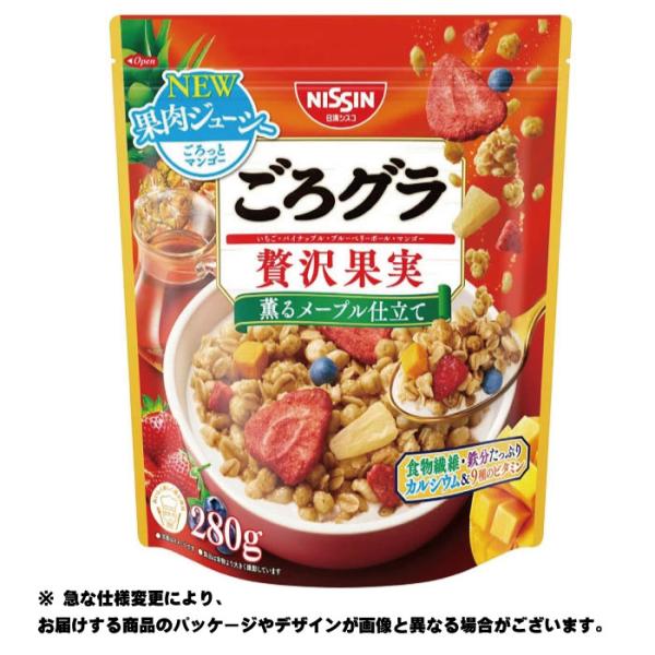 ●具が大きい！具がたくさん！具が美味しい！健康サポートにも！●ごろグラで整えようっＰＦＣ*バランス！*Ｐ(たんぱく質)、Ｆ(脂質)、Ｃ(炭水化物)●食物繊維と鉄分がたっぷり、カルシウム、9種のビタミン入り。●芳醇ダブルメープル仕立てのシリア...