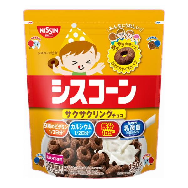 ●サクサク楽しい食感で、コク深いチョコレート味のリング状パフシリアル。●1食分 (30g) に10億個の植物性乳酸菌を配合。●1食分 (30g) に牛乳200mlをかけて食べると、1日分の鉄分、1日に必要なカルシウムの1/2、9種類のビタミ...