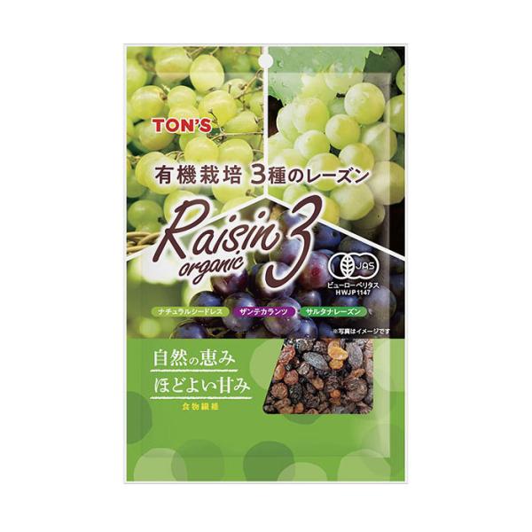 東洋ナッツ食品「TON’S 有機栽培3種のレーズン」は、有機栽培された3種類のレーズンをバランスよくミックスしたオーガニックドライフルーツです。グリーンレーズン、サンマスカットレーズン、カリフォルニアレーズンなど、品種ごとの異なる甘み・酸味...