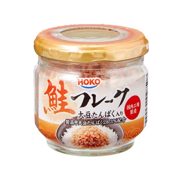 毎日の食卓に手軽に使える、宝幸 鮭フレーク 大豆たんぱく入り 50g。鮭の旨みをしっかり生かしながら、大豆たんぱくを加えることで、あっさりとしつつも満足感のある味わいに仕上げた鮭フレークです。ごはんにのせるだけでなく、おにぎりの具、チャーハ...