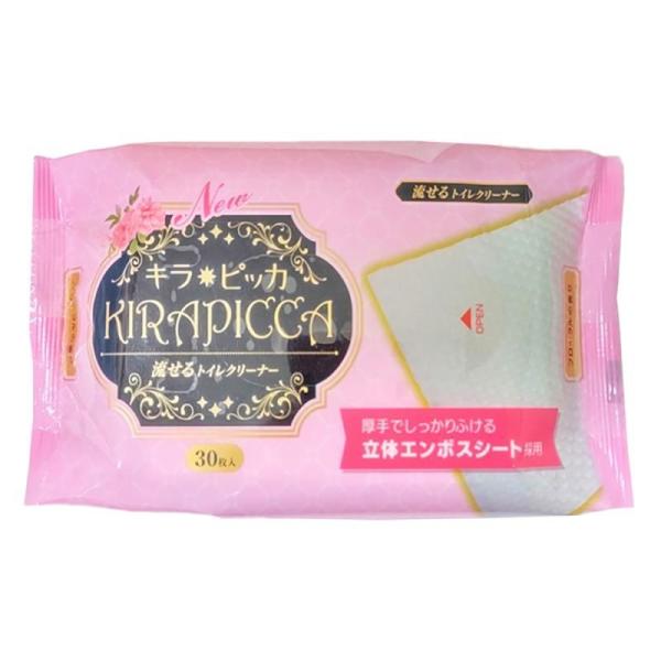 ・ふんわりソフトな厚手立体エンボスシート。・水解性で使用後はトイレに流せます。・便器・フチ裏・壁までこれ1枚でしっかり拭けます。※トイレットペーパーの日本工業規格（ＪＳ　Ｐ4501）の「ほぐれやすさ」試験による品質基準を満たしています。・用...