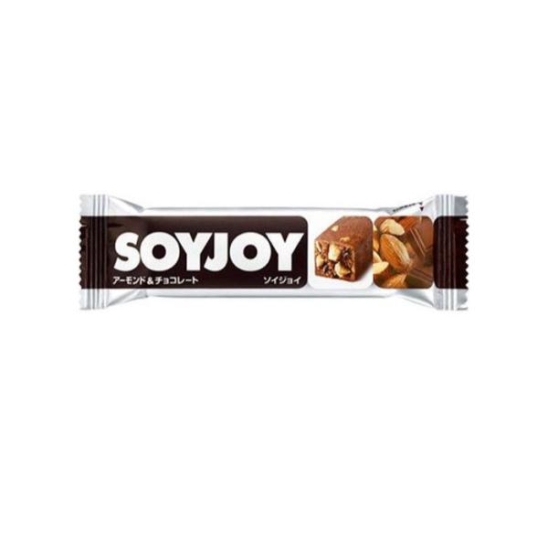SOYJOY（ソイジョイ）は、大豆をまるごと使用した低GI食品の栄養バーです。本品は「アーモンド＆チョコレート」味で、ザクザクとしたアーモンドの食感とチョコレートの甘さが絶妙にマッチ。間食にも、ダイエット中のおやつとしてもおすすめです。グル...