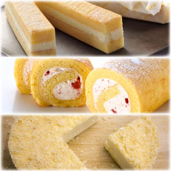 見波亭スイーツトリオはバームクーヘンを使った冷たいスイーツの3種類がセットになった、スイーツ好きのためのトリオセット。見波亭のバウムスイーツ愛を感じてください。