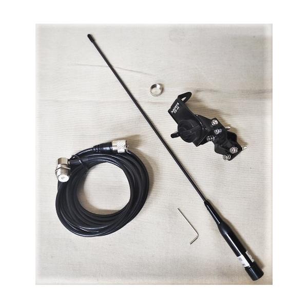 基台はルーフレール、ミラーパイプに取付可能です。*アンテナ NL-R2障害物と接触しても曲がって折れないソフトタイプです。接栓：M型長さ：400mm重さ：70gVSWR：1.5以下耐力：100W利得：2.15db(144MHz帯) 3.0d...