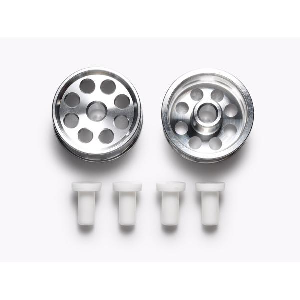 ※ 画像はイメージです。【 基本スペック 】 アルミ削り出し製ホイール2本とホイールブッシュ4個をセット【 使用可能マシン 】　小径ローハイトタイヤのミニ四駆PRO、ミニ四駆各車 (一部のボディは加工が必要です)****パッケージに関しまし...