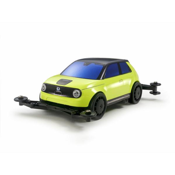 ミニ四駆組み立てキットです。　全長=158mm　写真は製品を組み立て一部塗装したものです。　【 強度と拡張性を追求したVZシャーシ 】  レースでも使われて人気が高い、小型・軽量・ショートホイールベースのVSシャーシの性能をさらに磨き上げた...