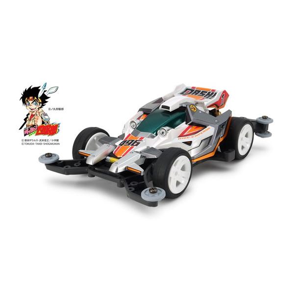 写真はキットを組み立て、塗装したものですミニ四駆PRO組立てキットです　ダブルシャフトモーターを搭載した高性能レーサーのプラスチックモデル組み立てキットです。小学館の「コロコロアニキ」第２号で連載がスタートした武井宏之先生のミニ四駆マンガ「...