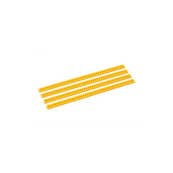 ※画像はイメージです。リンク機構のアーム材としてはもちろん、軸受け材、構造材などに幅広く使える強度の高いABS製アームです。サイズは幅10mm長さ210mm厚さ3.5mm。5mm間隔で3mmの穴が設けられ、取り付け個所を自由に選べ、またニッ...