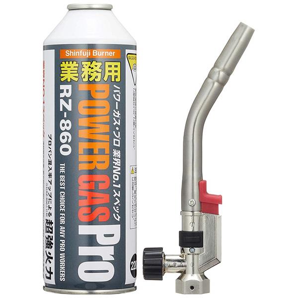 【直送品】【代引不可】[Shinhuji Burner ガストーチ]極細火口(11mm）、軽量・タテ型タイプのパワートーチ。細工作業に適したスパイラル集中炎。空気調整レバーで、スパイラル集中炎（2,000℃）〜柔らかく広がる炎（800℃）ま...