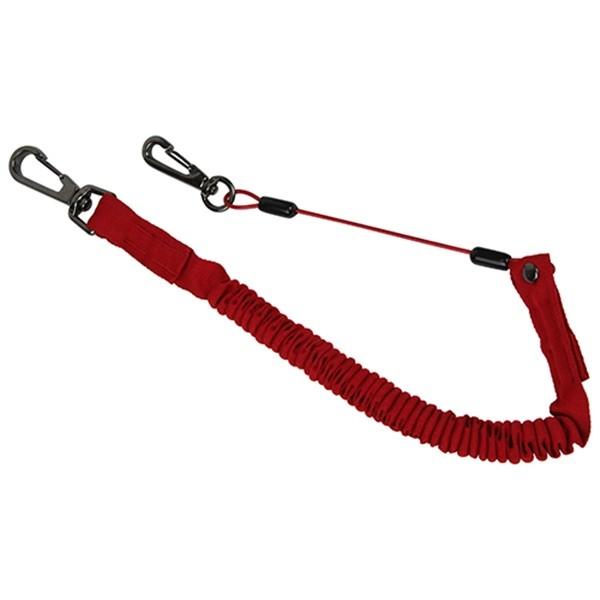 【取寄品】[セーフティコード]ウレタン樹脂コーティング+布でからみにくく耐久性抜群です。工具の落下紛失防止対策■特長・二つ折りでスッキリ装着できます。・工具を取付けてジャストサイズです。・端から端までワイヤーが入っています。■仕様・色：レッ...