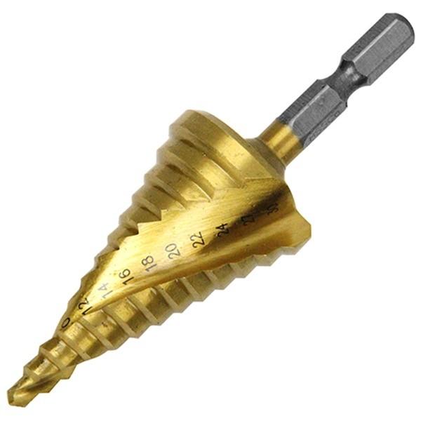 【取寄品】[鉄工ドリル]強ねじれスパイラル溝設計により、切り粉の排出が良く穴あけスピード抜群です。ステンレス板・薄鉄板(一般鋼)・アルミなどの穴あけ・穴拡大・バリ取り作業■特長・独自の刃先角度設計により切削抵抗を軽減し、バッテリー効率が良く...