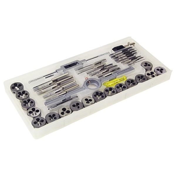 【取寄品】[鉄工ドリル タップ ダイス]E-Value タップダイスセット EV-40TD 40PCS 4977292389556使用頻度の高いサイズのタップサイズを揃えました。一般鉄鋼のネジ切り用タップダイスセット■特長・収納に便利なケー...