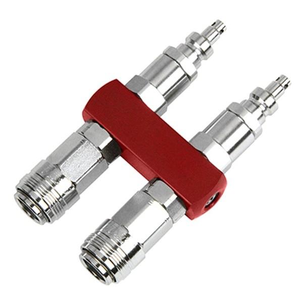 【取寄品】[エアーツール 建築用工具 高圧機器]SK11 ハイフレンド 2連結・分岐 HF-2P2S 4977292459044木造在来工法やツーバイフォー工法で建築用高圧釘打機の空気流量不足を解消できます。建築用高圧コンプレッサー連結効率...