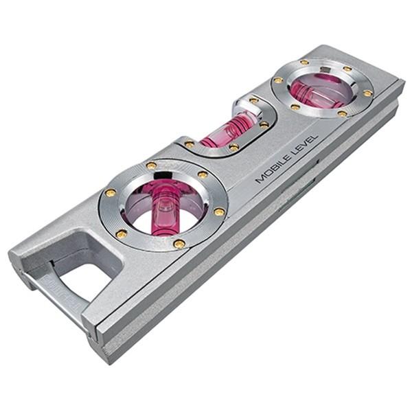 【取寄品】【メール便】[測定具 アルミ水平器]※ご注意・万が一気泡管の破損等による液漏れで身体に液が付着した場合は直ちに清浄な水で洗い流して下さい。・目に入った場合は眼科医の手当てを受けて下さい。タジマ モバイルレベル160シルバー ML-...