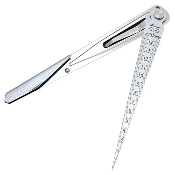 【取寄品】【メール便】[測定具 内径測定 孔径測定 隙間測定 ゲージ]※ご注意・電気に触れる恐れのある場所では使用しないで下さい。シンワ テーパーゲージ 金属ケース付 62603 4960910626034内径測定・孔径測定・隙間測定用ゲー...