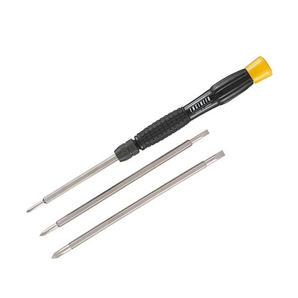 【取寄品】【メール便】[作業工具 ドライバー 精密ドライバー]エンジニア 差替精密ドライバーセット DK-13 4989833016135メガネ等の精密作業軸の長さが伸縮自在の精密ドライバーです。■特長・軸の長さが18〜90まで無段階に調節...