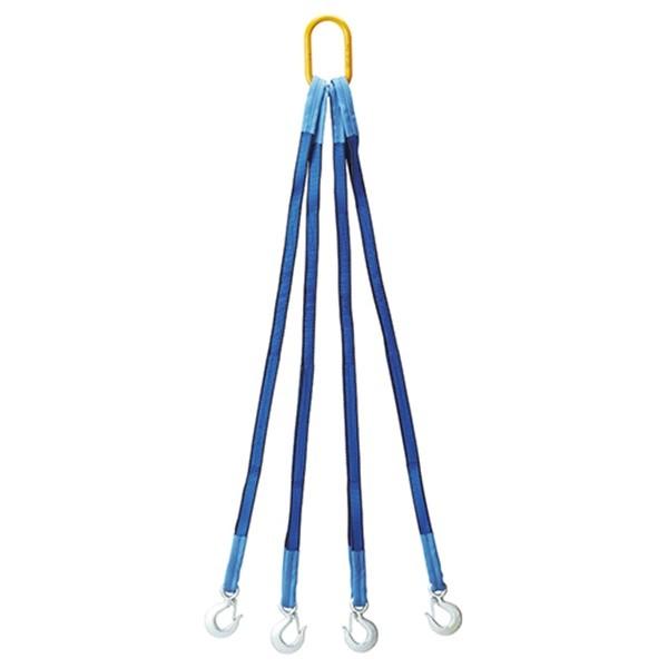 【取寄品】[スリング ジャッキ ワイヤースリング]OH 4点吊スリング25mm×1M 4S25-10 4963360531507安全に荷物の吊上げができます。荷役作業。■特長・4本のベルトスリングを鍛造製リングに一つにまとめ、キズをつける事...