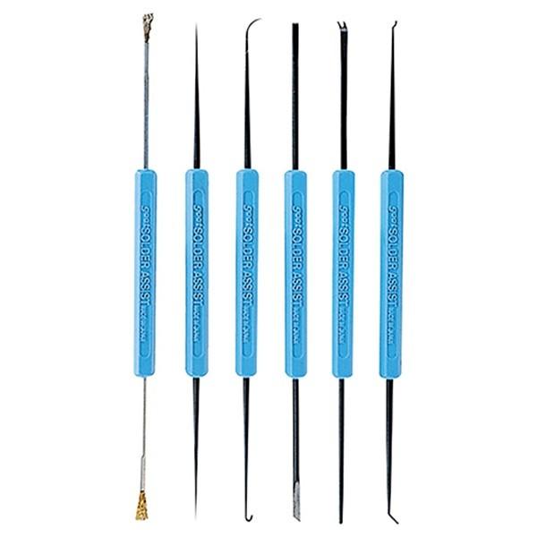 【取寄品】【メール便】[はんだ付け 半田補助具]グット ソルダーアシスト 6本組 SA-10 4975205410007プリント基板の補修・組立てに便利な補助工具6本セットです。チップ部品・電子部品の保持、取り外し等。■特長・1本で2種類使...