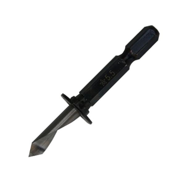 【在庫品】【メール便】[先端工具 木工アクセサリ 穴あけ その他]※ご注意・高速回転(3000回転/分以上)の電動工具では使用しないで下さい。スターエム 六角軸波板キリ 5.5MM 4962660561559波板の穴あけが簡単です。波板穴あ...
