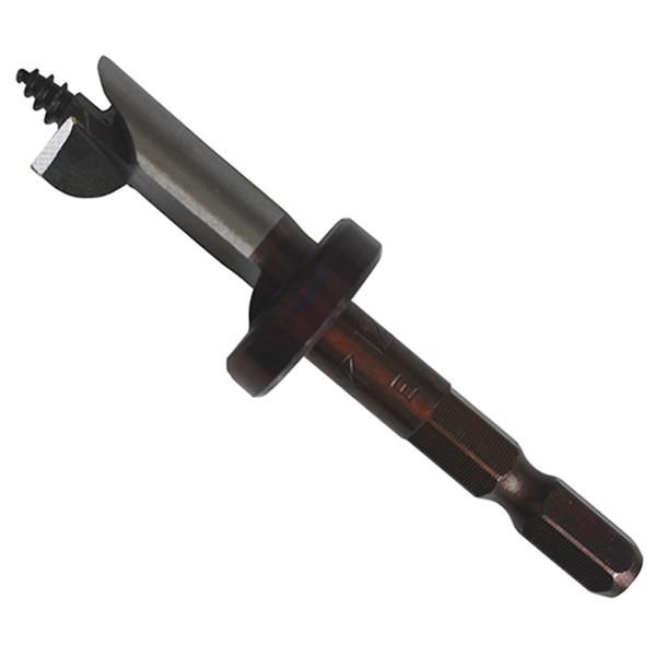 【取寄品】【メール便】[先端工具 木工アクセサリ 穴あけ ]※ご注意・安全の為、2400回転/分以下の電気ドリル、インパクトドライバでご使用ください。・電気ドリルでご使用の場合、キリ先のブレを防ぐためキリの固定は三方から軸部を均等にしっかり...