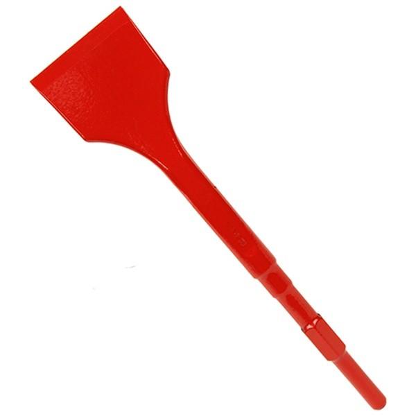 【取寄品】[コンクリートドリル メーカーハツリ製品]モクバ 電動ハンマー用カットチゼル 4960408004900※ご注意・使用の際は作業にあわせた防具を使用してください。刃部を薄く仕上げており、作業をスムーズにきれいに仕上げられるコンクリ...