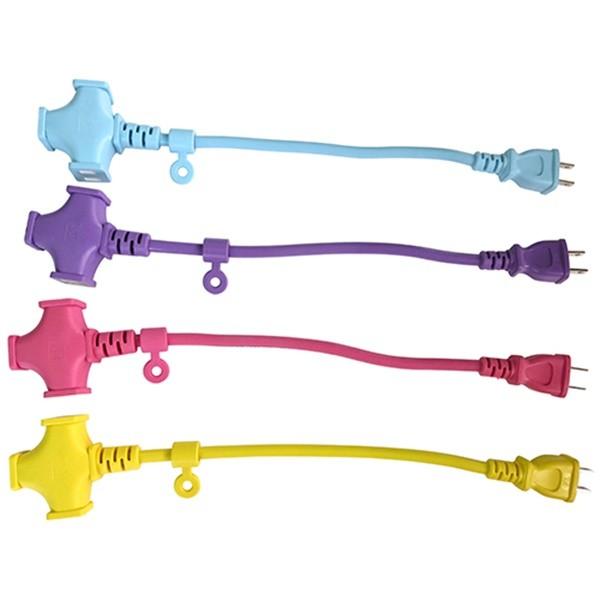 【取寄品】[電工ドラム コード ショートタップ]※ご注意・定格15A(1500W)を超える使用はしないでください。・重たい物を上に載せたり、電線を挟んだりしないでください。タイカツ ショートタップ 0.35 NC-3 VCTF2.0sq 4...