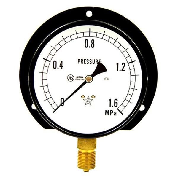 【取寄品】[エアーツール 圧力計 機器]右下精器 汎用圧力計B100・G3/8 S-42・1.6MPA 4977292426220高品質、高性能の日本製汎用圧力計です。圧力瞬時変化割合3パーセント/秒以内の定圧力の計測(空気、水、油等)。■...