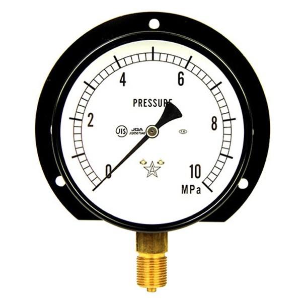 【取寄品】[エアーツール 圧力計 機器]右下精器 汎用圧力計B100・G3/8 S-42・10.0MPA 4977292426275高品質、高性能の日本製汎用圧力計です。圧力瞬時変化割合3パーセント/秒以内の定圧力の計測(空気、水、油等)。...