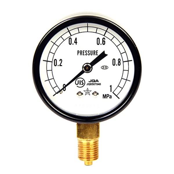 【取寄品】[エアーツール 圧力計 機器]右下精器 汎用圧力計A60・G1/4 S-21・1.0MPA 4977292426411高品質、高性能の日本製汎用圧力計です。圧力瞬時変化割合3パーセント/秒以内の定圧力の計測(空気、水、油等)。■特...