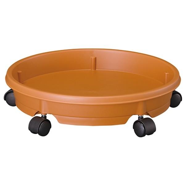 【取寄品】[家庭園芸 プランター]※ご注意・重量物を載せた状態で白木床・フローリング等を移動すると床面を傷付ける恐れがあります。ヤマト キャスタープレート 34型 ブラウン 4903266101206大型鉢の移動が手軽に行えます。キャスター...