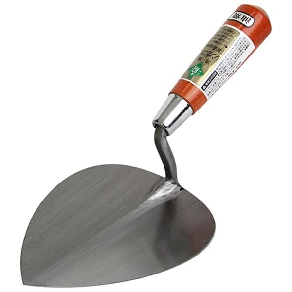 【取寄品】[大工道具 左官鏝 レンガ鏝]緑長 レンガ鏝 油焼 短柄 #4 4977292164696レンガ積み、タイル貼り、モルタル塗、すくい作業に適した専用鏝です。レンガ積み用鏝。■特長・レンガ積み、タイル貼り、モルタル塗り専用の鏝です。...