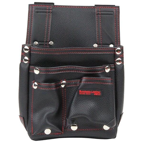 【取寄品】[収納 ケース 腰袋]SK11 釘袋 SSL-K2 4977292971348本格プロ仕様で、水や汚れに強い合成皮革を使用した釘袋です。道具・工具の収納。釘の収納。■特長・内側に手のあたりがソフトな裏起毛素材を使用しています。・開...