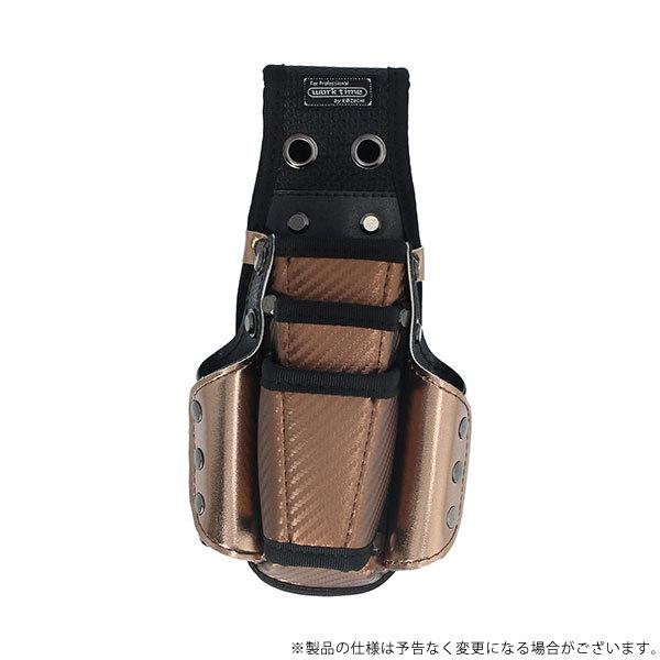 【取寄品】[腰袋 サック ]お洒落に輝くタフなツールです。■用途工具・道具等の収納、持ち運び■機能・特徴5丁差しのツールケースです。ハトメ穴付き安全コードを装着できるハトメ穴が2か所あります。ツールの出し入れ時に強い、補強プレート付きです。...