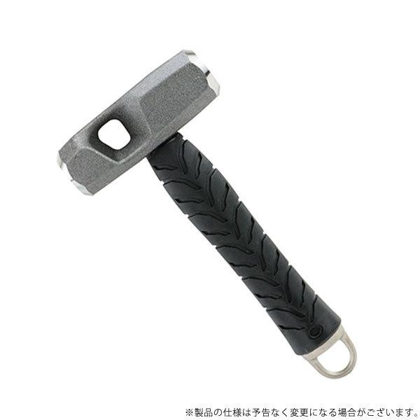 【取寄品】[金槌 石頭槌 両口ハンマー]腰回りのカラビナに直接脱着ができる、携帯に便利な特殊形状のハンマーです。■用途足場工事■機能ヘッド部をカラビナに脱着が出来るように設計した、携帯性を高めたハンマーです。柄尻には、セフティコードを取り付...