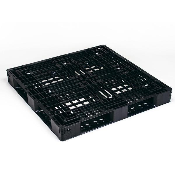 【直送品】【代引不可】【個人宛営業所止】[樹脂パレット JL-D4・1111E リスパレット 黒]