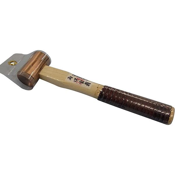 【直送品】【代引不可】[長谷伸 金槌]ブロンズ仕上げのクラフトハンマーです。木柄に藤巻を巻いているので手になじみます。ブロンズ仕上げで高級感があります。■用途釘打ち・ホビー用。■仕様両口タイプ重量：290gブロンズ仕上げ頭部幅：48mm全長...