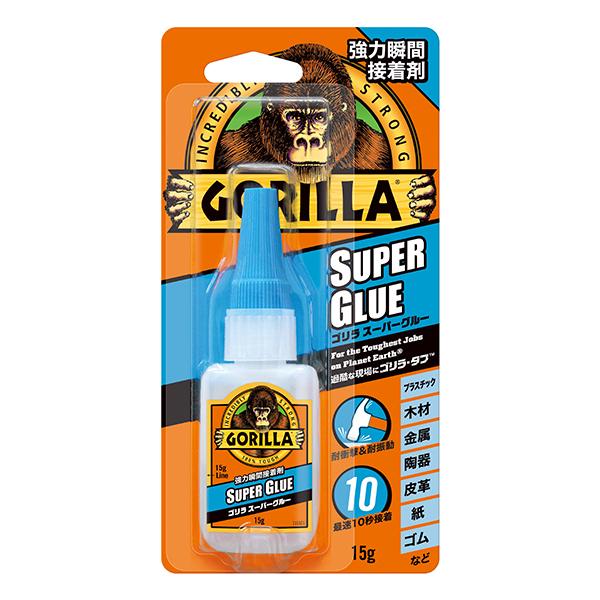 【取寄品】【メール便】ゴリラ スーパーグルーに大容量タイプが登場！●強力瞬間接着。●衝撃・振動にも強い。●最速10秒接着。●内部硬化を防ぐ特殊キャップ。●液ダレしにくく作業しやすい。※ポリエチレン、ポリプロピレンは除く。